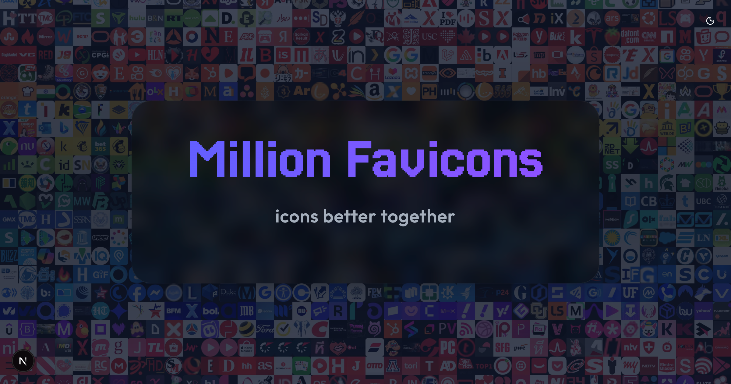 Million Favicons | a color palette for the web